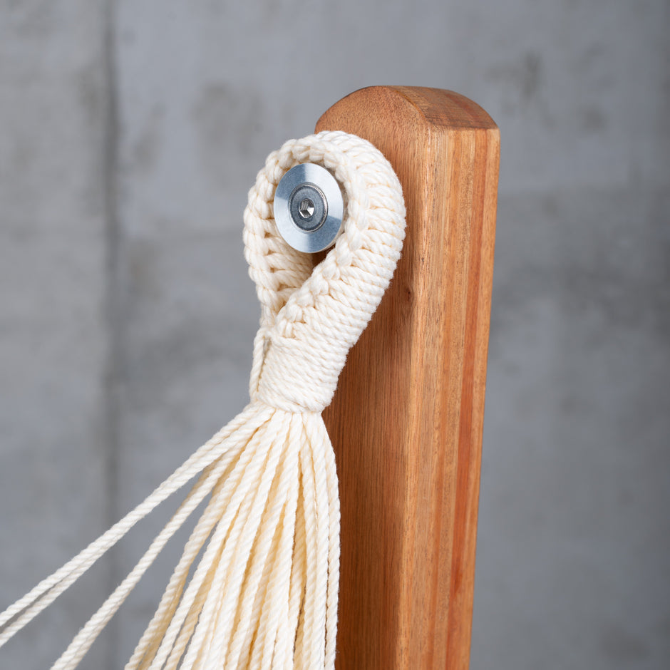 Udine Organic Zebra - Hängesessel aus Bio-Baumwolle mit Gestell aus FS | LA SIESTA